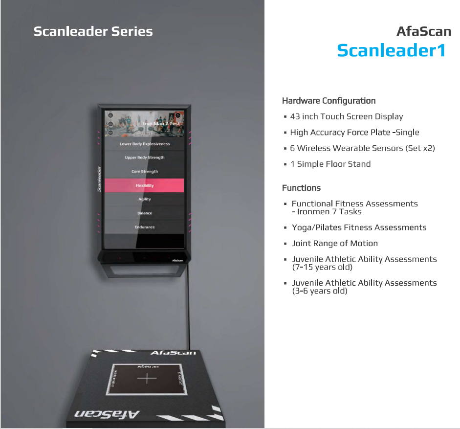 AfaScan ScanLeader 1 人體運動機能評估系統